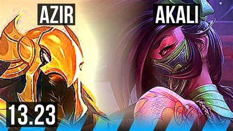 AZIR Vs AKALI MID 3 2M Mastery 6 1 6 800 Games KR Diamond 13
