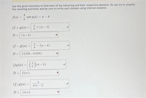 solved use the given functions to find each of the following