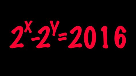 math olympiad problem solving a diophantine exponential equation can you solve for x and y