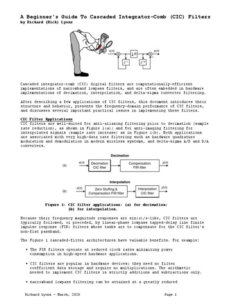 a beginner s guide to cascaded integrator comb cic filters download free pdf sampling