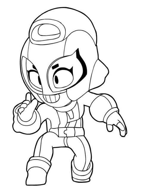 Coloriage Surge Brawl Stars télécharger et imprimer gratuit sur