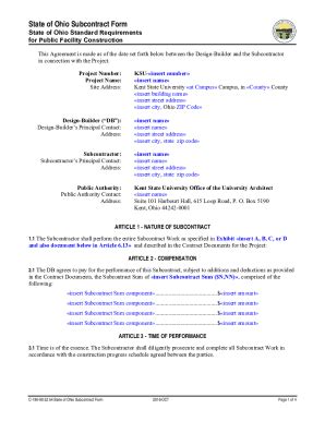 Fillable Online Standard Form Of Agreement Between Design Builder And