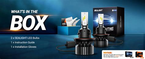 SEALIGHT H13 9008 LED Headlight Bulbs 24000LM LED Bulbs 6000K Eye