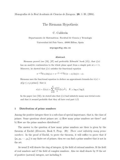 the riemann hypothesis and distribution of prime numbers pdf prime number combinatorics