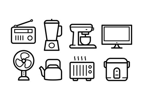 Free Home Appliances Icon Set 122698 Vector Art At Vecteezy