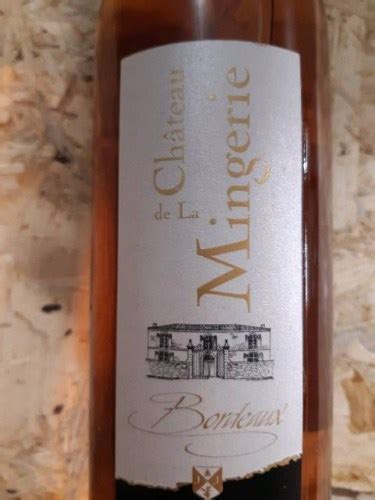 Château de la Mingerie Bordeaux Rosé Vivino US