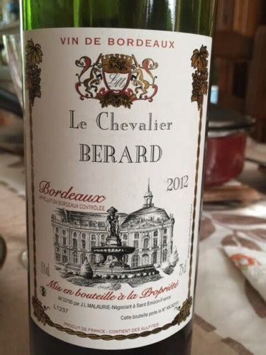 Vignobles Lalande Moreau Le Chevalier Berard Bordeaux Vivino US