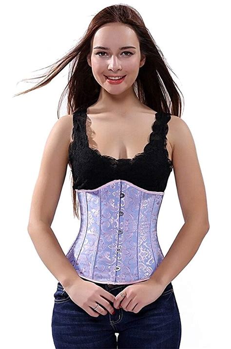 ZZEBRA 9427 Blue Caudutas Women S Corset Underbust Bustiers Floral