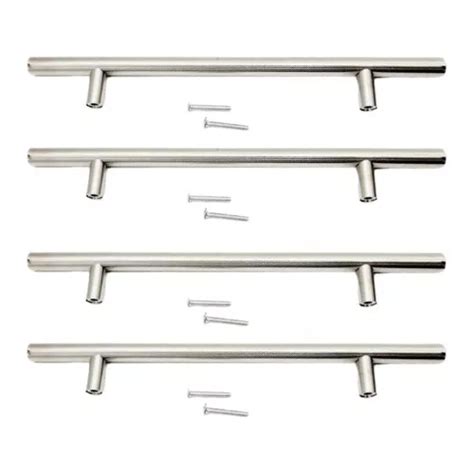 Kit Puxadores Haste Redondo Inox Escovado De Mm Moveis Frete Gr Tis