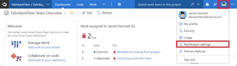 navigating the notifications ui azure devops microsoft learn