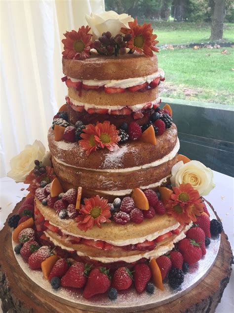 Naked Wedding Cake At Bordesleypark Co Uk Wedding Cake Designs