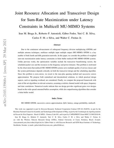 pdf joint resource allocation and transceiver design for sum rate maximization under latency