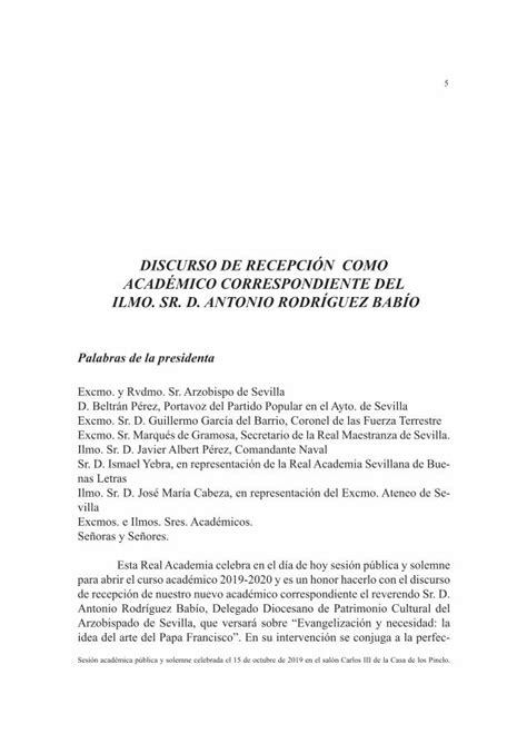 PDF DISCURSO DE RECEPCIÓN COMO ACADÉMICO CORRESPONDIENTE DEL