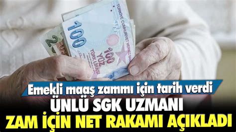 Emekli maaş zammı için tarih verdi Ünlü SGK uzmanı zam için net rakamı