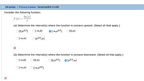solved consider the following function f x ln x x a