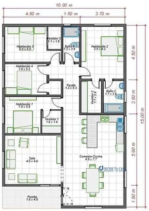 Planos De Casas Con Dormitorios Decide Tu Casa Planos De Casas