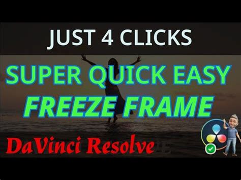 Add A Freeze Frame With Just Mouse Clicks In Davinci Resolve A Quick