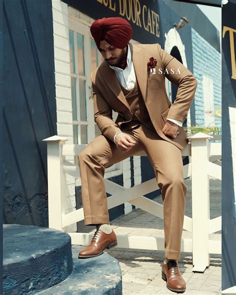 Coat Pant Vest Pc For Sikh Punjabi Wedding Groom Suit Groom Dress
