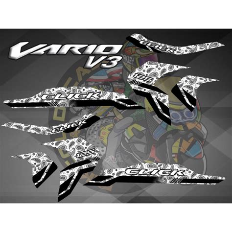 Honda Click V3 Strip Decals 4 Bikcol Decals Shopee Philippines