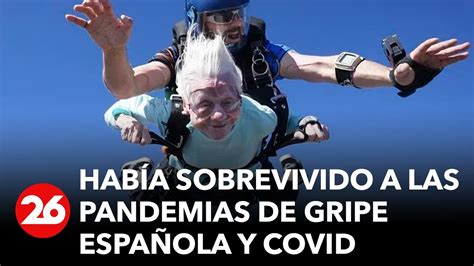 Una mujer de 104 años se convirtió en la persona más longeva en saltar