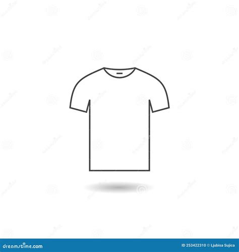 T Shirt Icon With Shadow Stock Vector Illustration Of Print 253422310