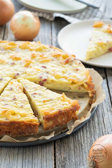 Zwiebelkuchen ohne Boden Backen macht glücklich