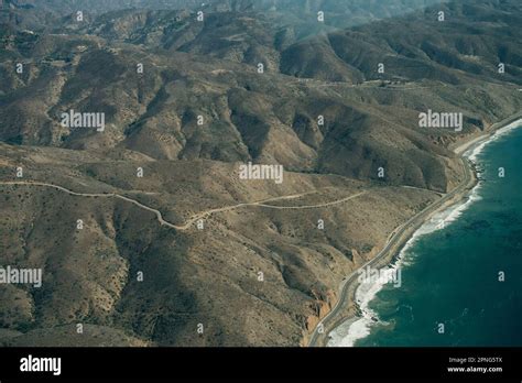 Aerial View Of Leo Carrillo State Park And Pacific Coast Highway In