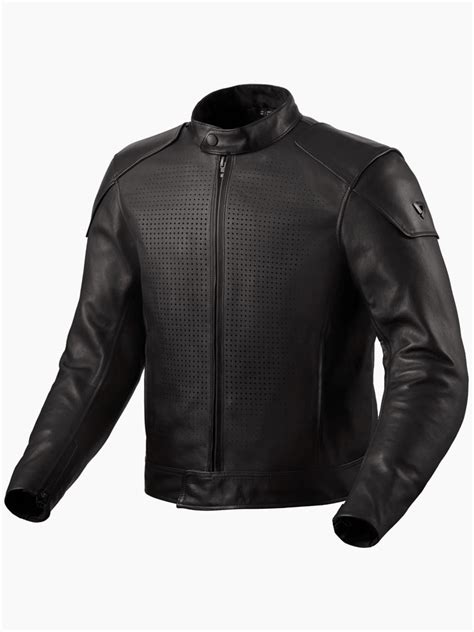 Kurtka motocyklowa skórzana REVIT Morgan czarna sklep revit pl