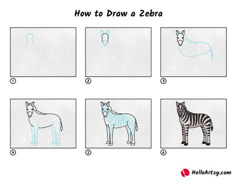How To Draw A Zebra Helloartsy