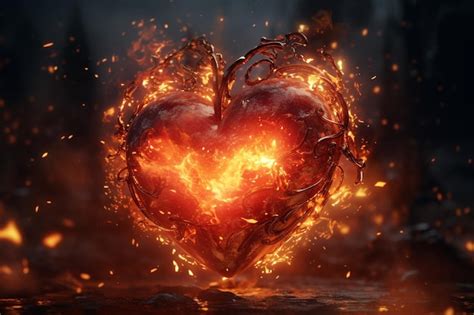 Rubí de la pasión que enciende corazones ardientes Foto Premium