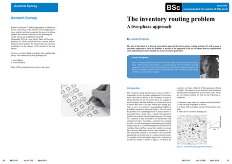 the inventory routing problem a two phase approach