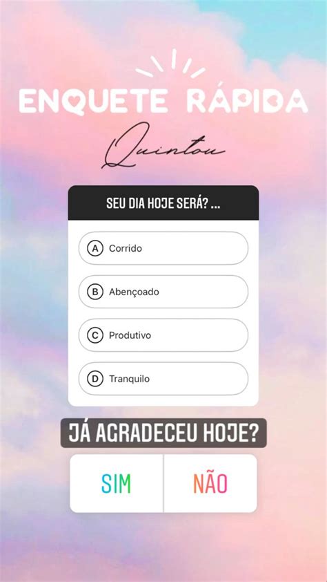 Ideias De Enquetes Para O Instagram Perguntas E Respostas Brincadeira