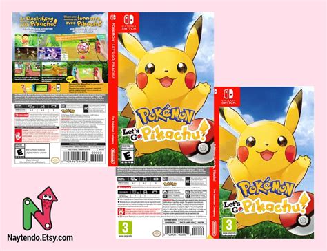 Pokemon Let S Go Pikachu Custom Nintendo Switch Art Etsy