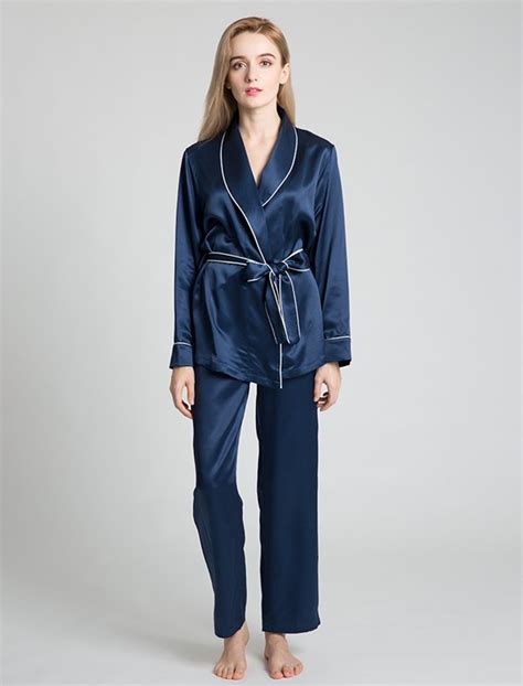 22 Momme Gürtel Seide Maulbeerseide Pyjamas Nachtwäsche Damen Orose