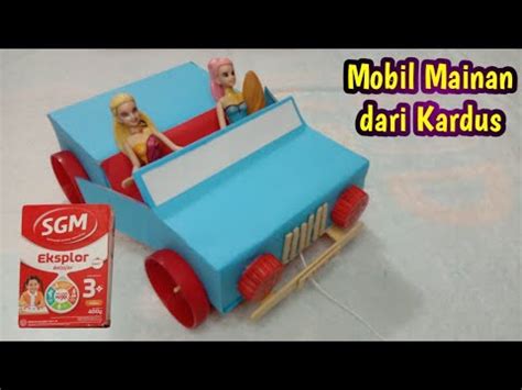 Cara Membuat Mobil Mainan Dari Kardus Bekas Tema Kelas Youtube