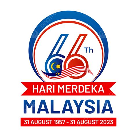 66th Logo Malaysia Independence Day 2023 Vector Malaysia Hari Merdeka