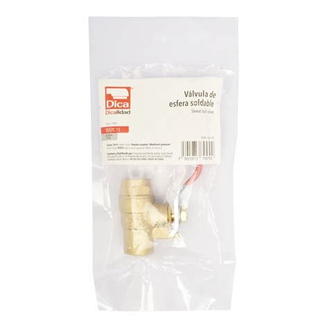 VÁLVULA DE ESFERA SOLDABLE 1 2 PULGADA DORADO DICA The Home Depot México