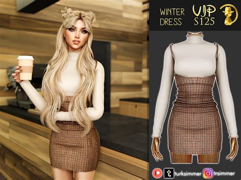 The Sims Resource Patreon Early Access Winter Dress S