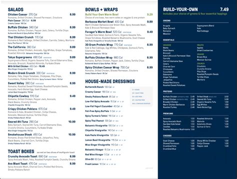 Just Salad Menu In New York New York USA