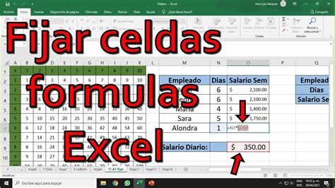 Excel Fijar Celdas En Las Formulas Youtube