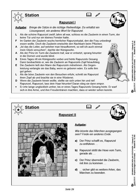 Grimms Märchen an Stationen Klasse 5 6