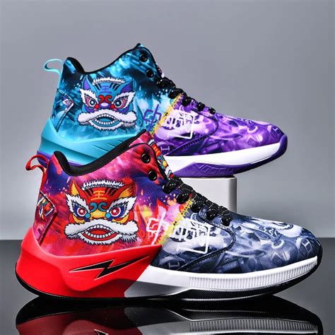 Mens Basketbol Ayakkab Lar Y Ksek Top Rahat Alan E Itim Basketbol