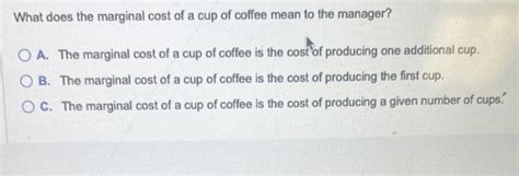 Solved The Manager Of A Restaurant Found That The Cost To Chegg