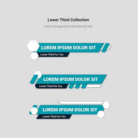 Premium Vector Geometric Modern Lower Third Banner Template