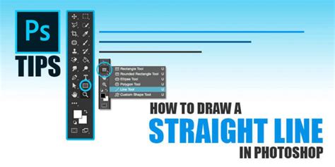 How To Draw A Straight Line In Photoshop Photoshop Line Tool Tutorial