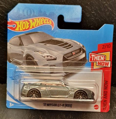 Hot Wheels 2021 17 Nissan GT R R35 Grau THEN NOW NEU OVP 1