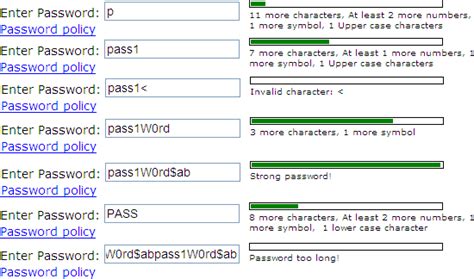 asp password strength indicator using jquery and xml codeproject