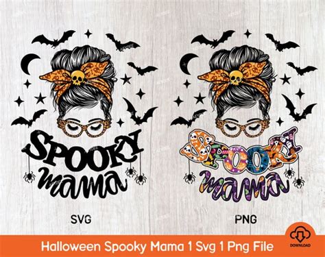 Spooky Mama Svg Png File Spooky Mom Halloween Svg Png Etsy Uk