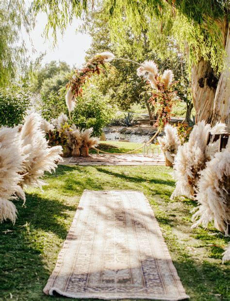 Picture Of The Wedding Ceremony Space Was Done With Boho Rugs Lots Of