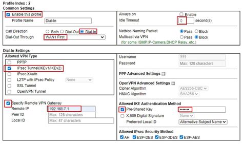 Ipsec Tunnel Main Mode Between Draytek Routers Client With Static Ip